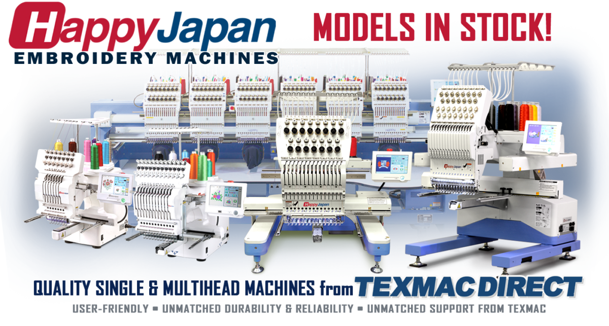 TEXMAC Direct Homepage | HAPPY Multi-needle embroidery machines