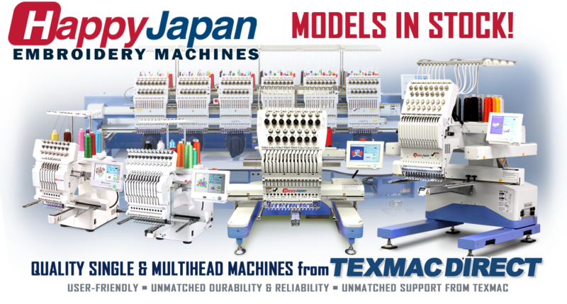 TEXMAC Direct Homepage | HAPPY Multi-needle embroidery machines